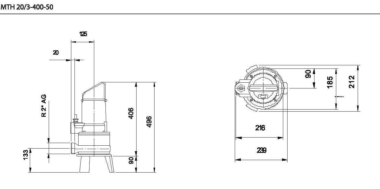 MTH 40 3,1 KW Parçalayıcı Bıçaklı Trifaze Kızaklı Dalgıç Pompa Wilo ...