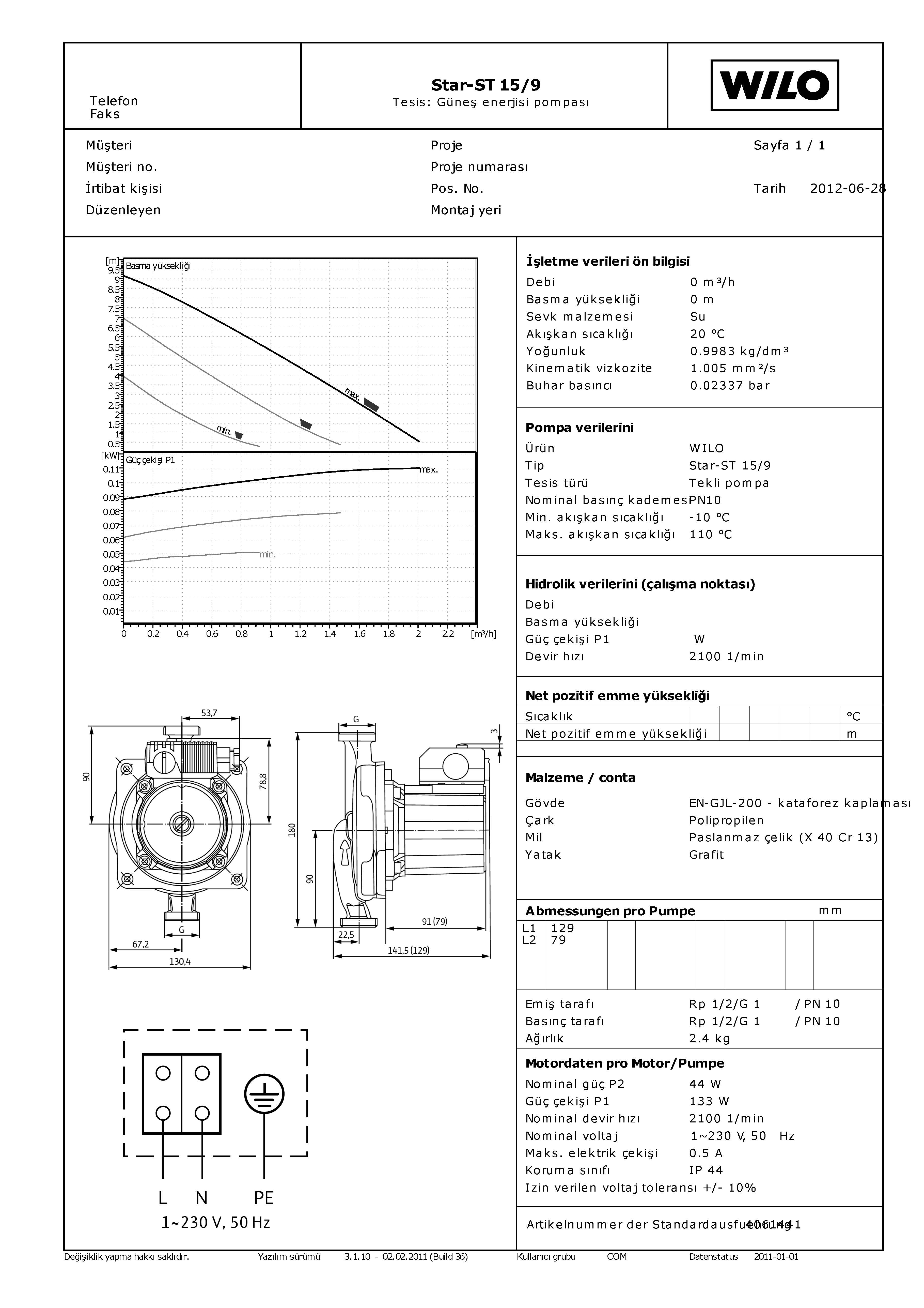 Star-STG 15/9-M PN10 Monofaze Güneş ve Jeotermal Enerji Sistemleri İçin ...