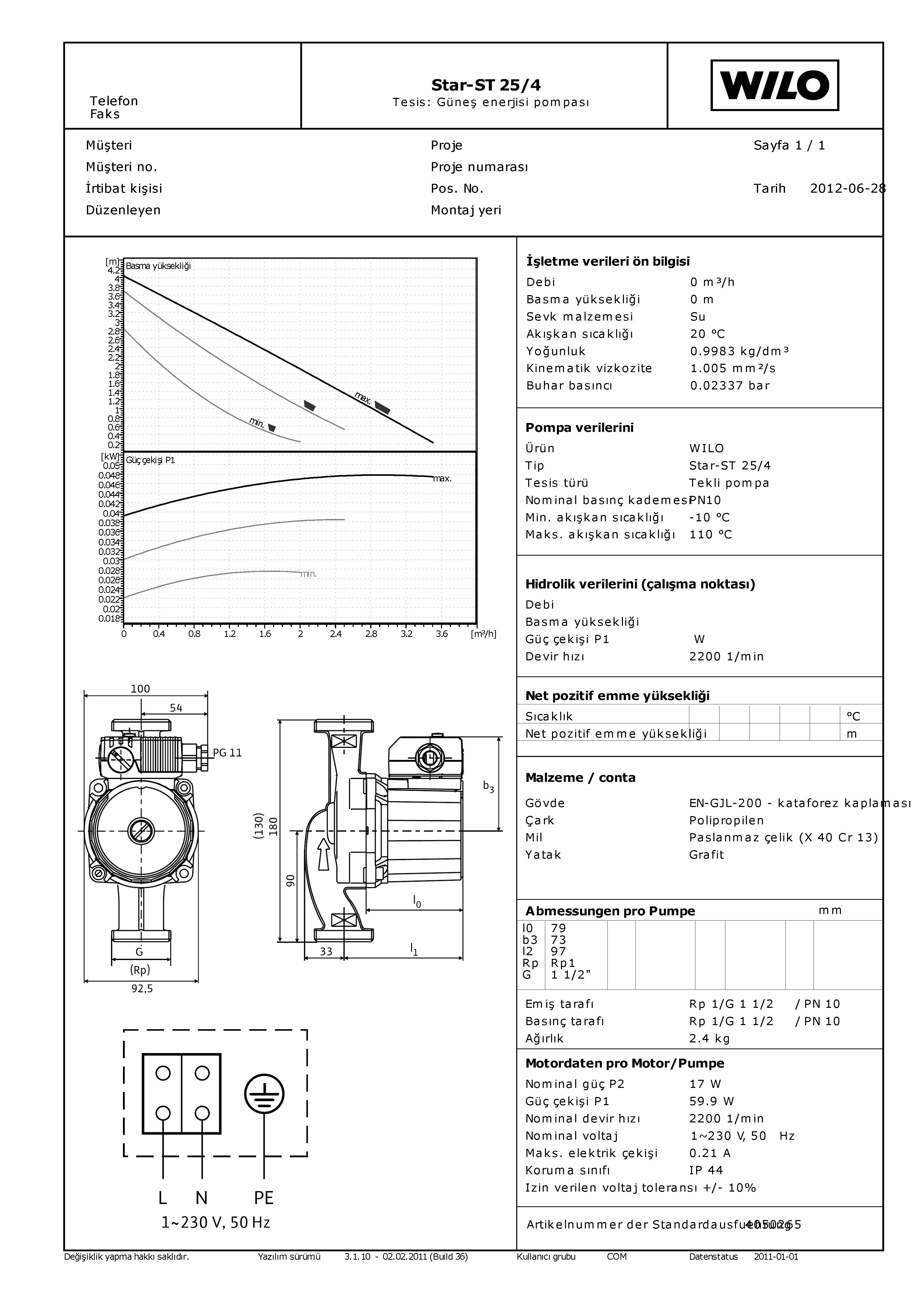 Star-STG 25/4-M PN10 Monofaze Güneş ve Jeotermal Enerji Sistemleri İçin ...